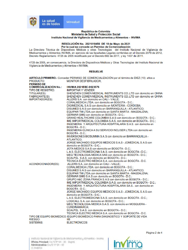 Desfibrilador Comen S5-S8 | PDF