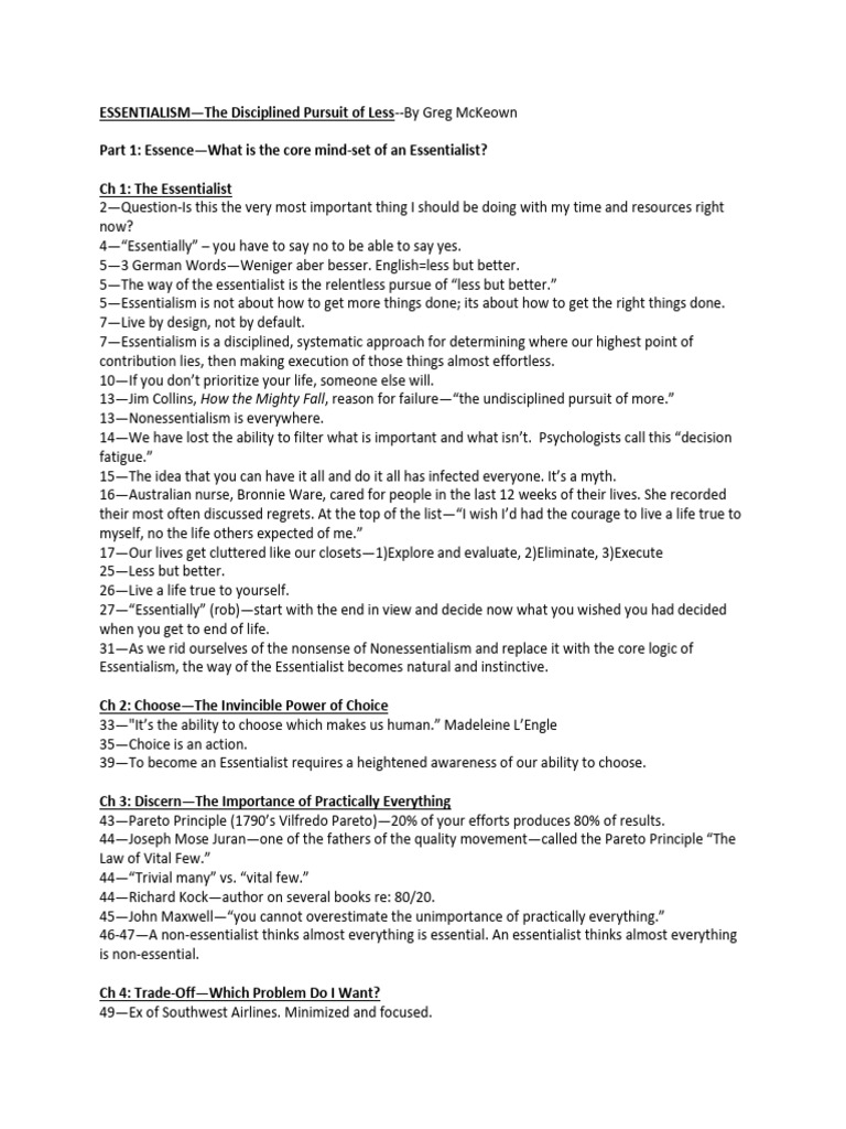 Essentialism Greg+Mckeown | PDF | Essentialism