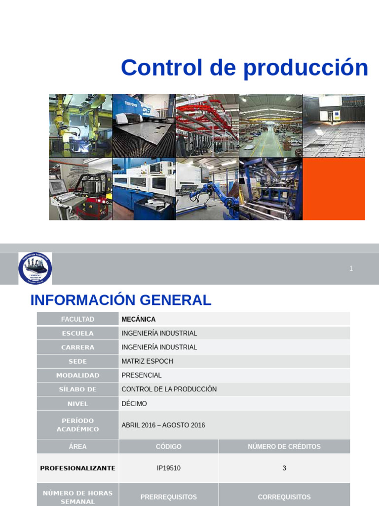 Control de La Produccion 2018-10 | PDF | Business | Planificación