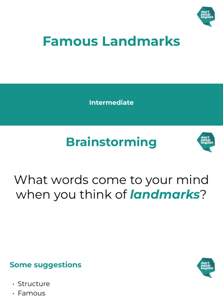 W1L1 Intermediate Famous Landmarks | PDF