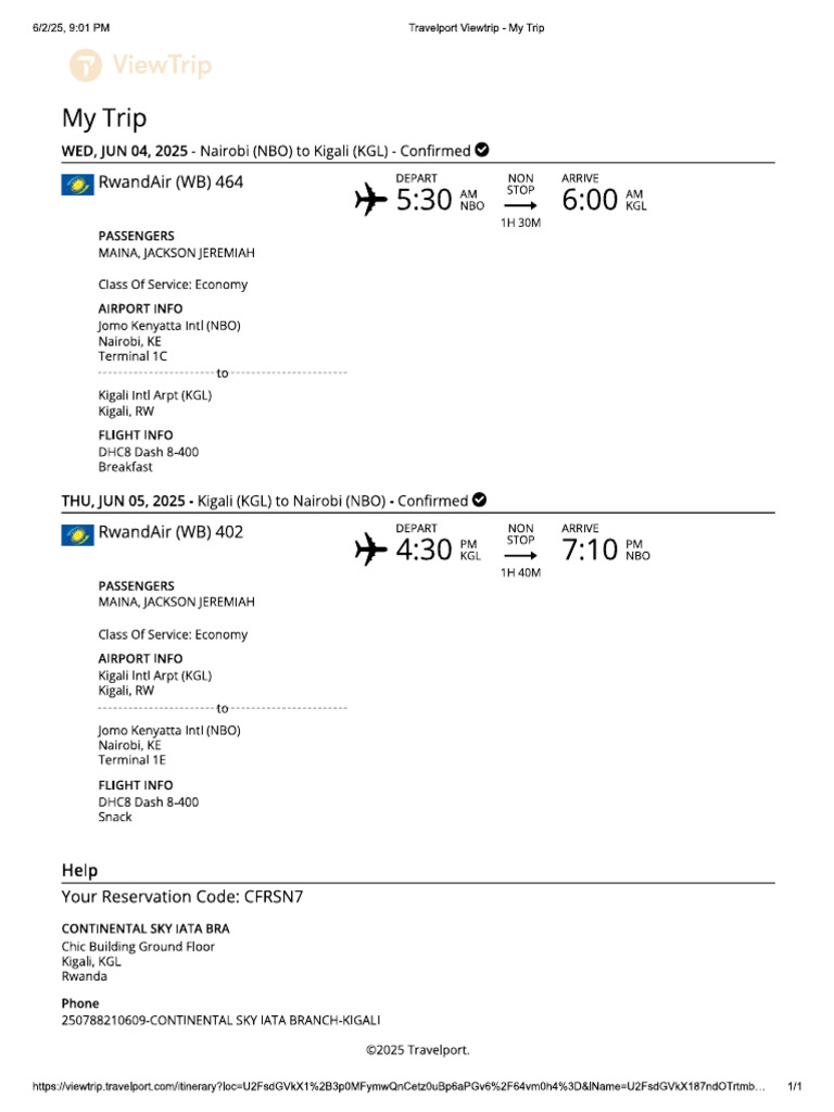 Maina's Ticket | PDF