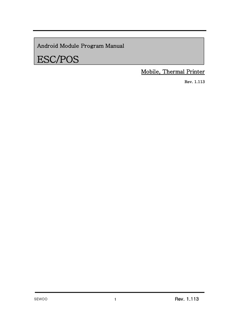 Android ESCPOS Program Manual | PDF | Typefaces | Parameter (Computer Programming)