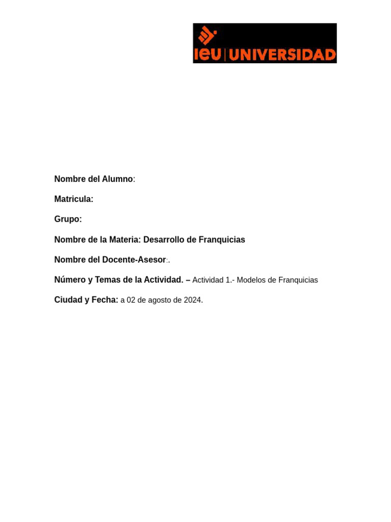 Documento DF4 | PDF | Franquiciamiento | Marca