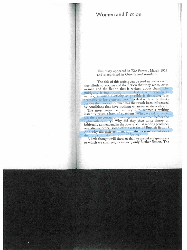 Woolf, Virginia, Women in Fiction' (Virginia Woolf On Women & Writing ...