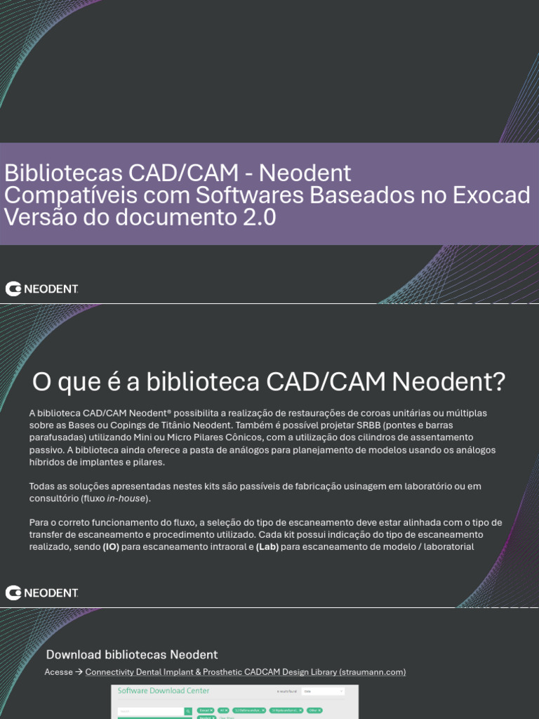 Neodent Soluções Inhouse - Exocad e Ceramill - V 2.0 | PDF | Engenharia ...