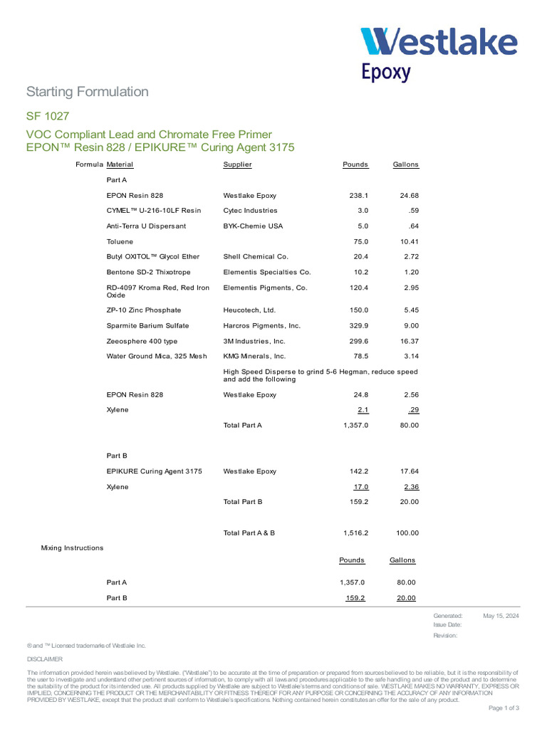 VOC Compliant Primer Formulation Guide | PDF | Volatile Organic ...