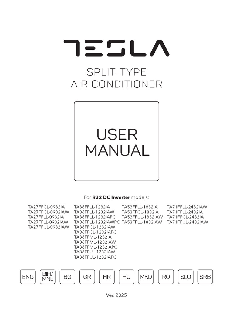Tesla Ac Taf Series 2025 Um Print | PDF | Air Conditioning | Climate Change