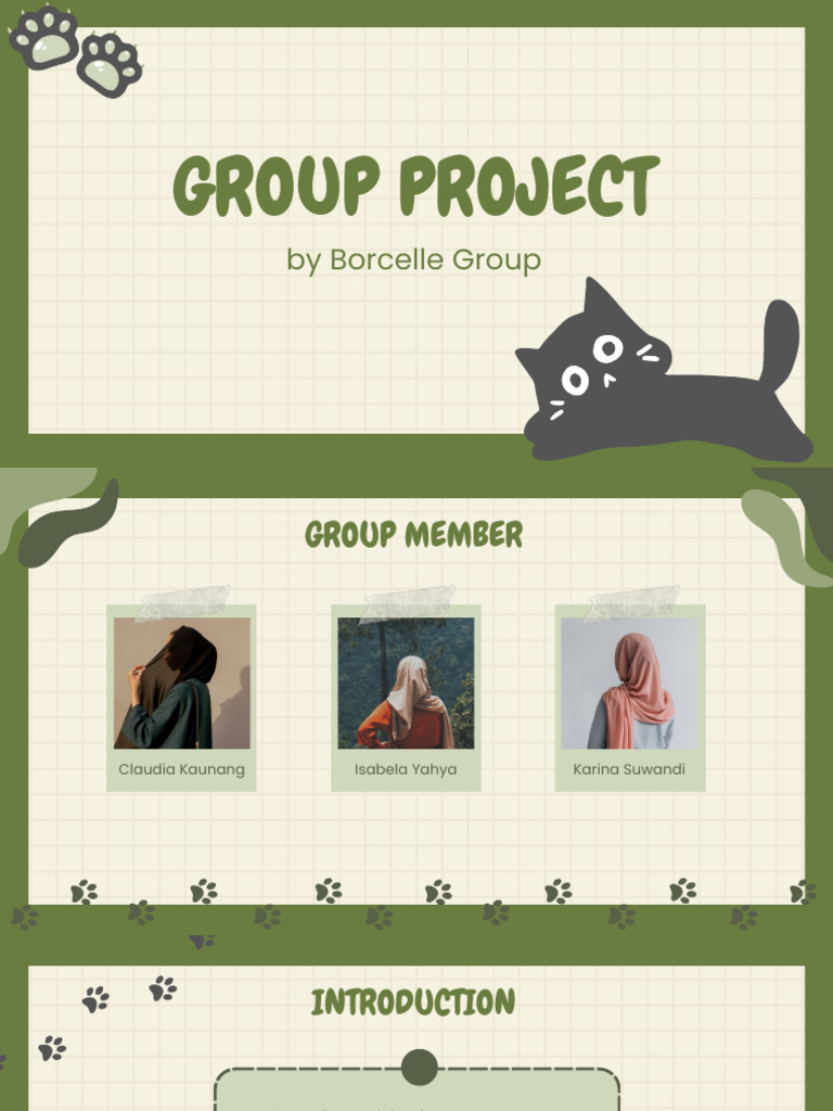 Green Pastel Grid Illustration Group Project Presentation | PDF