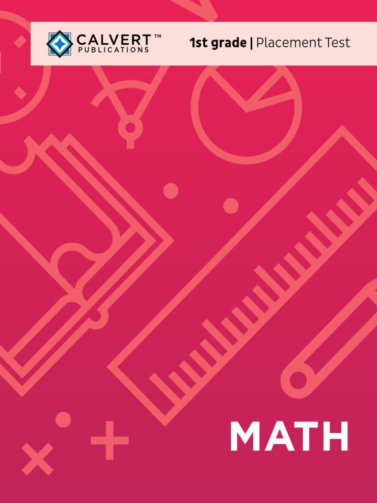 Calvert 1st Grade Math Placement Test | PDF