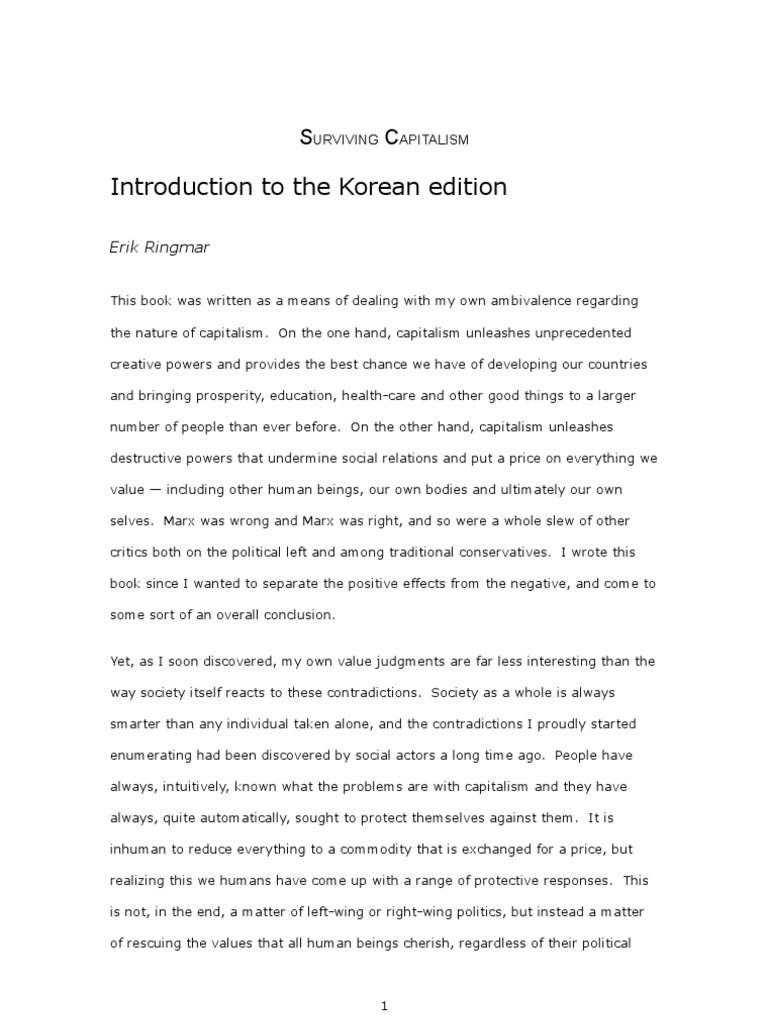 Introduction To The Korean Edition | PDF | East Asia | Capitalism