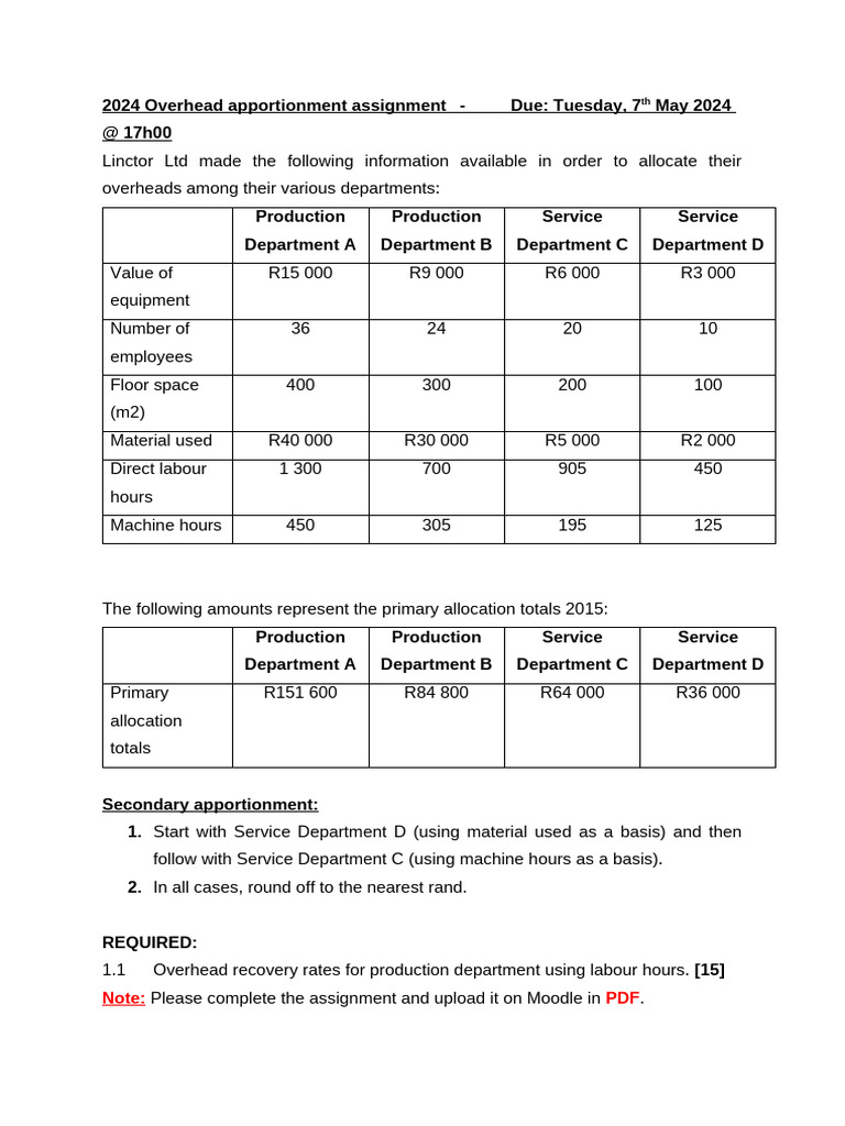2024 Overhead Apportionment Guide | PDF