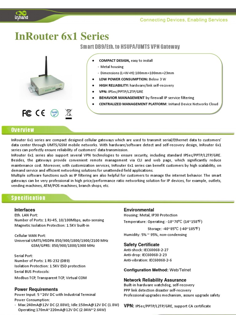 Industrial Router Ir600 | PDF | Router (Computing) | Virtual Private ...