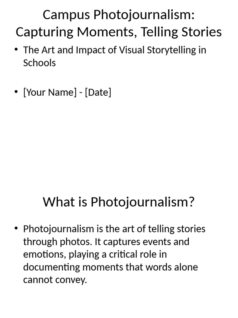 Campus Photojournalism Guide | PDF