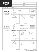 Special Right Triangles Practice Key | PDF | Classical Geometry | Geometry