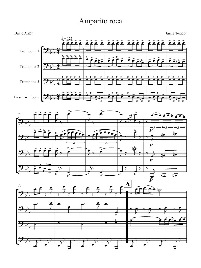 Amparito Roca - Partitura y Partes | PDF