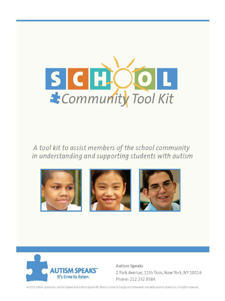A PDF of The School Community Tool Kit - Autism Speaks (PDFDrive) | PDF ...