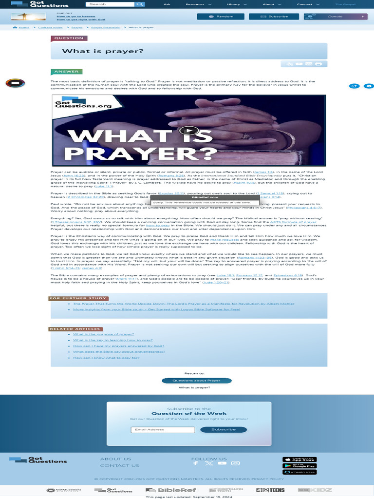 What Is Prayer | PDF | Prayer | God The Father