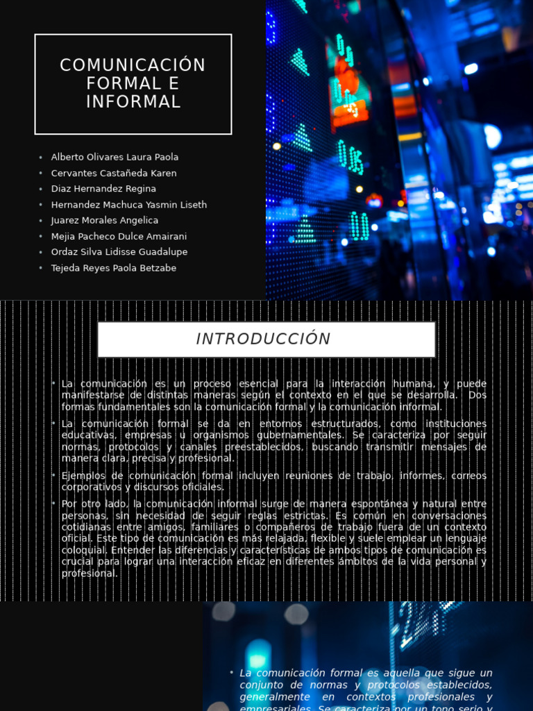Comunicación Formal e Informal | PDF | Comunicación