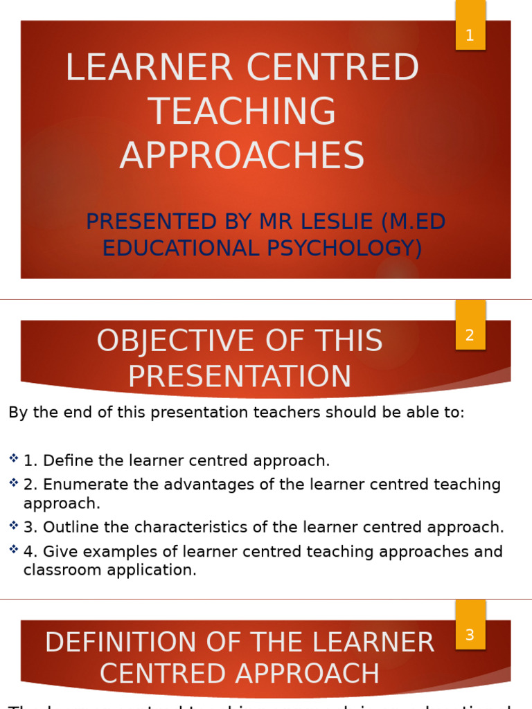 Learner Centred Teaching Approaches | PDF | Learning | Inquiry Based Learning