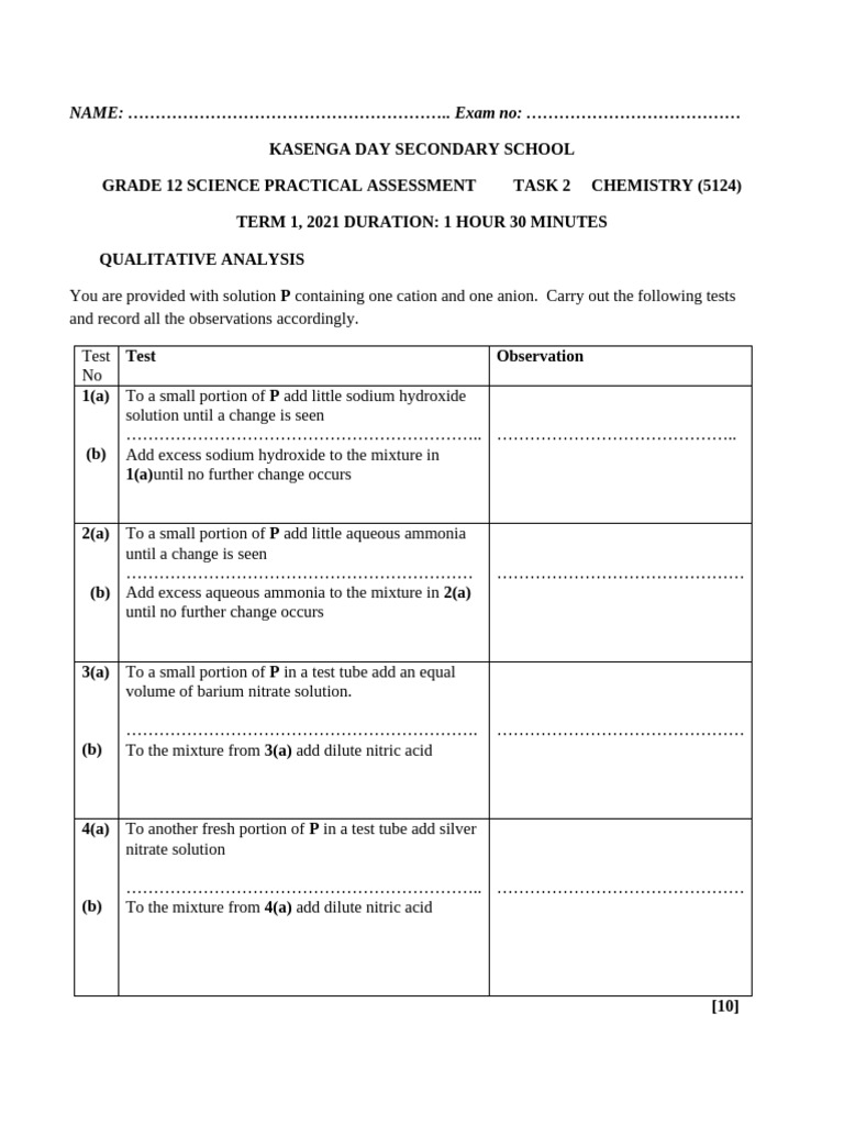 Chemistry Task 2 | PDF | Ion | Molecules