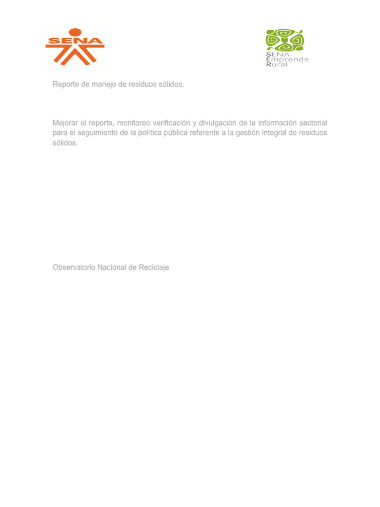 Generar Reporte | PDF | Residuos | Reciclaje