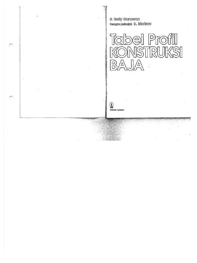 PDF Tabel Profil Konstruksi Baja Ir Rudy Gunawan Compress | PDF