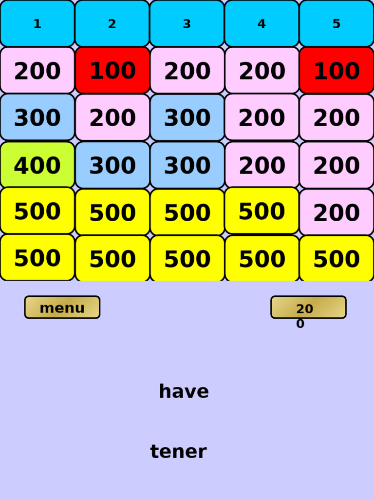 Spanish Vocabulary Menu Guide | PDF