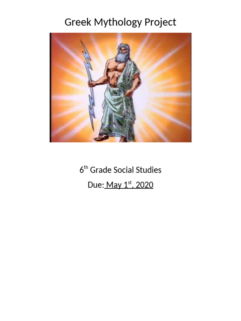 Greek Mythology Project | PDF | Greek Mythology | Paragraph