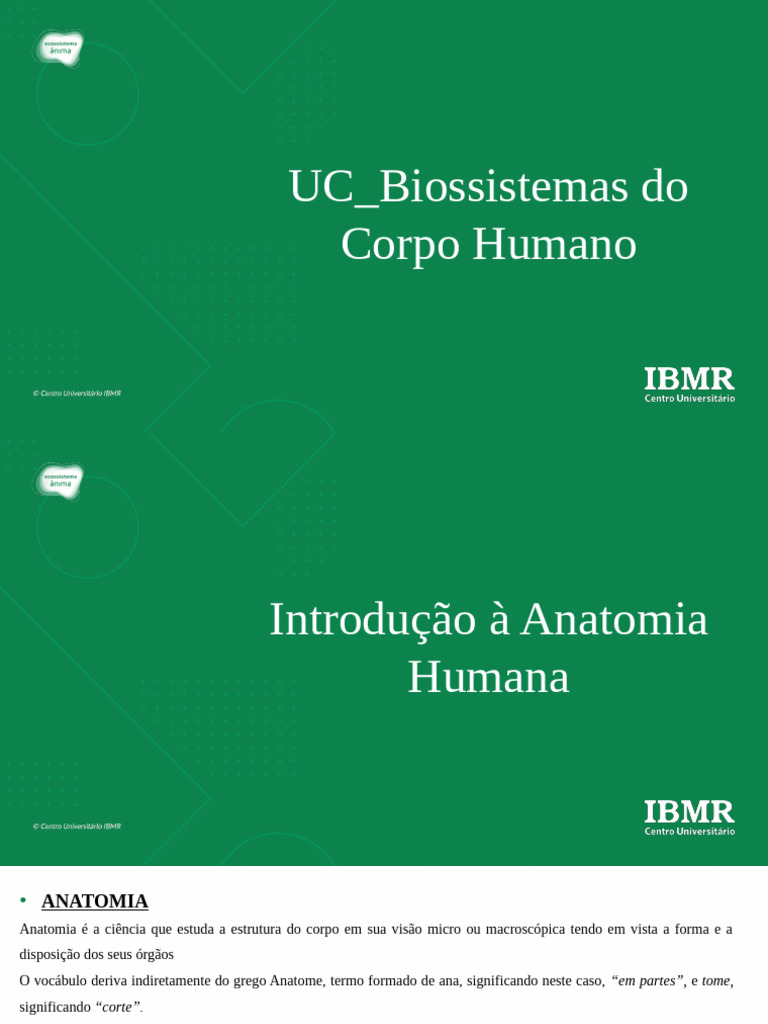 Aula01_IntroduoAnatomiaHumana_20250217161849 | PDF | Anatomia