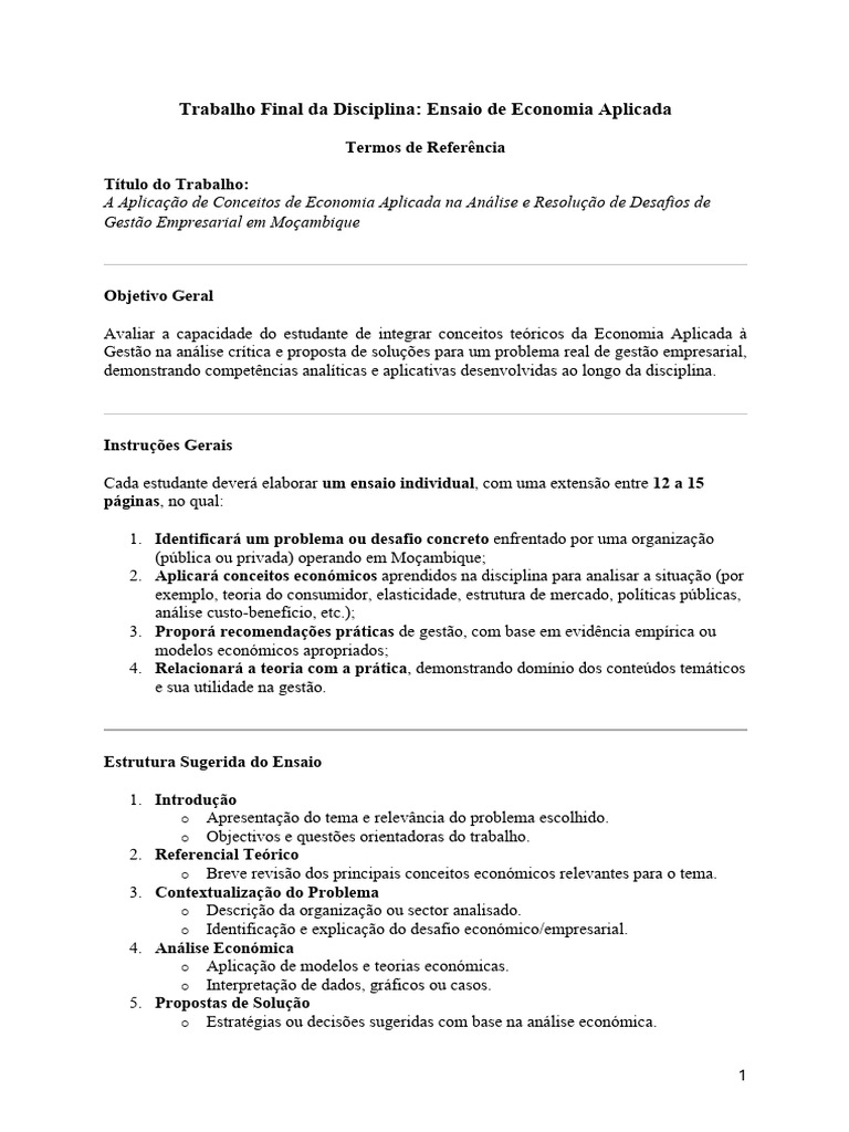 Trabalho Final Da Disciplina - Estacio Raja | PDF | Economia | Gestão estratégica