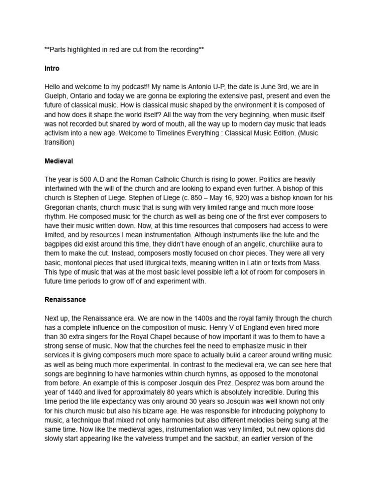 Antonio UtreraPaciulan - Podcast Research - Planning - Script | PDF ...
