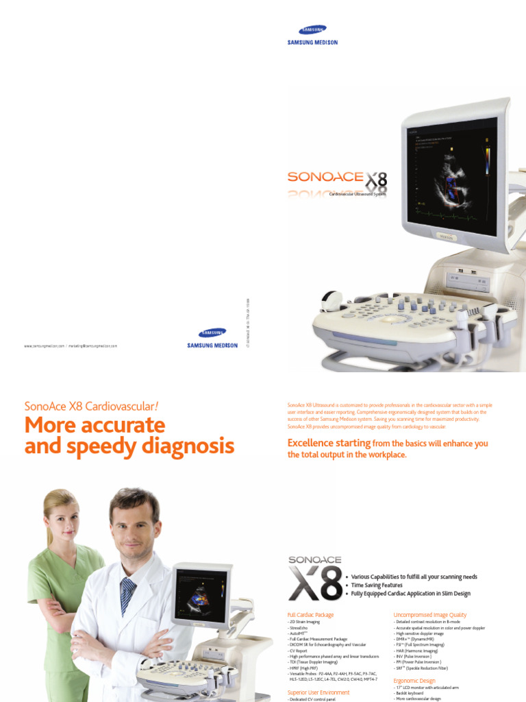 Samsung SonoAce X8 Brochure | PDF | Medical Ultrasound | Aorta