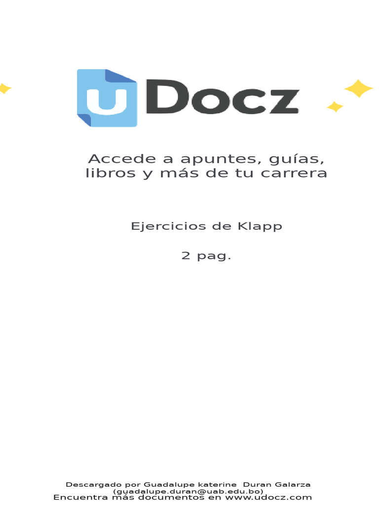 Ejercicios de Klapp 742747 Downloadable 2939061 | PDF