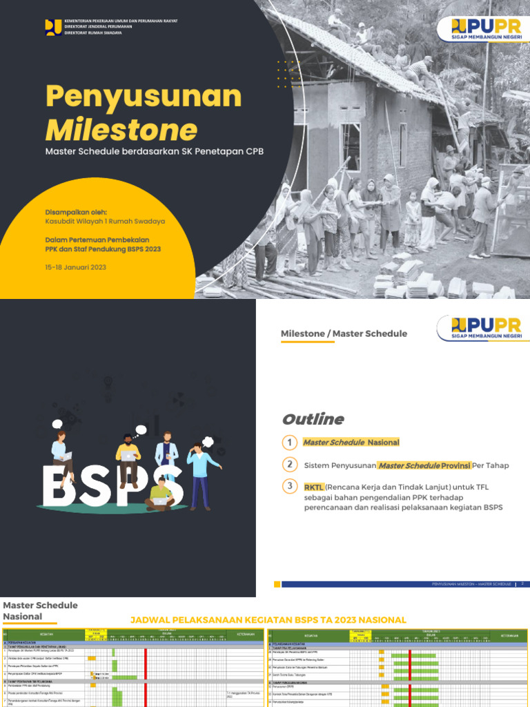 Ksd. Wil. I - Penyusunan Milestone (Master Schedule) PDF | PDF