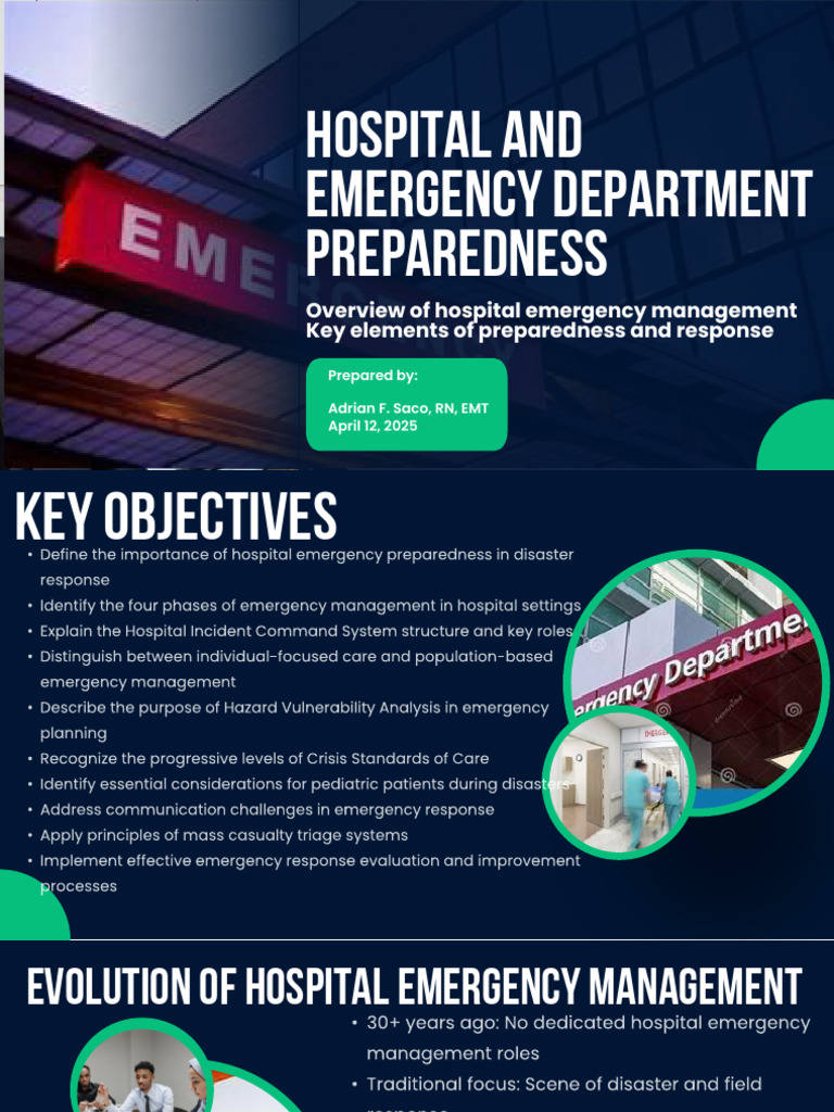 5 Hospital and Emergency Department Preparedness | PDF | Emergency Management | Emergency Department