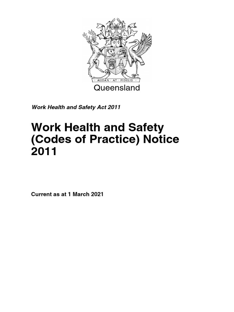Work Health Safety Cop Notice 2011 | PDF | Labor Relations | Workplace