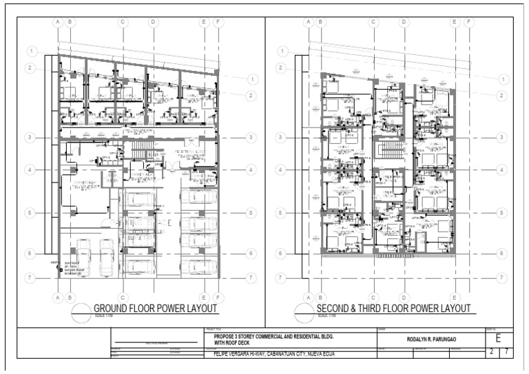 Power Layout for 3-Story Building | PDF