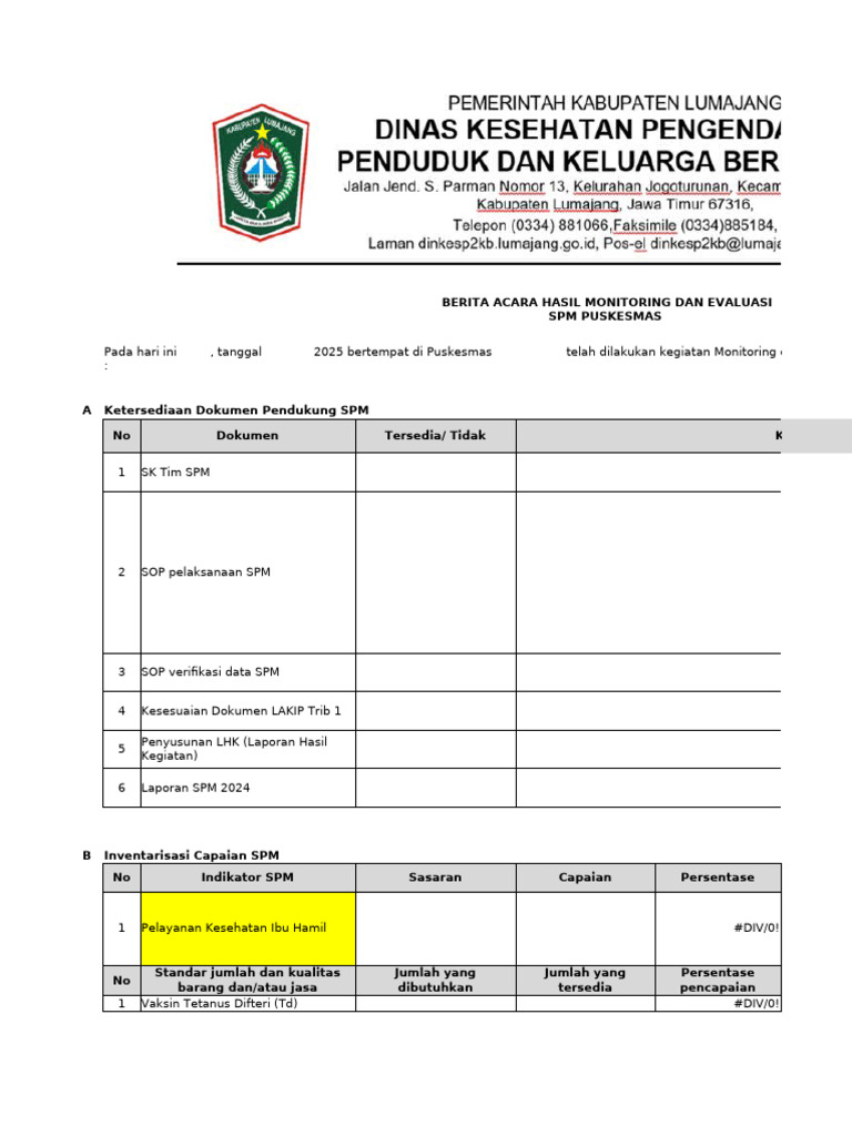 BA Monev SPM 2025tb | PDF