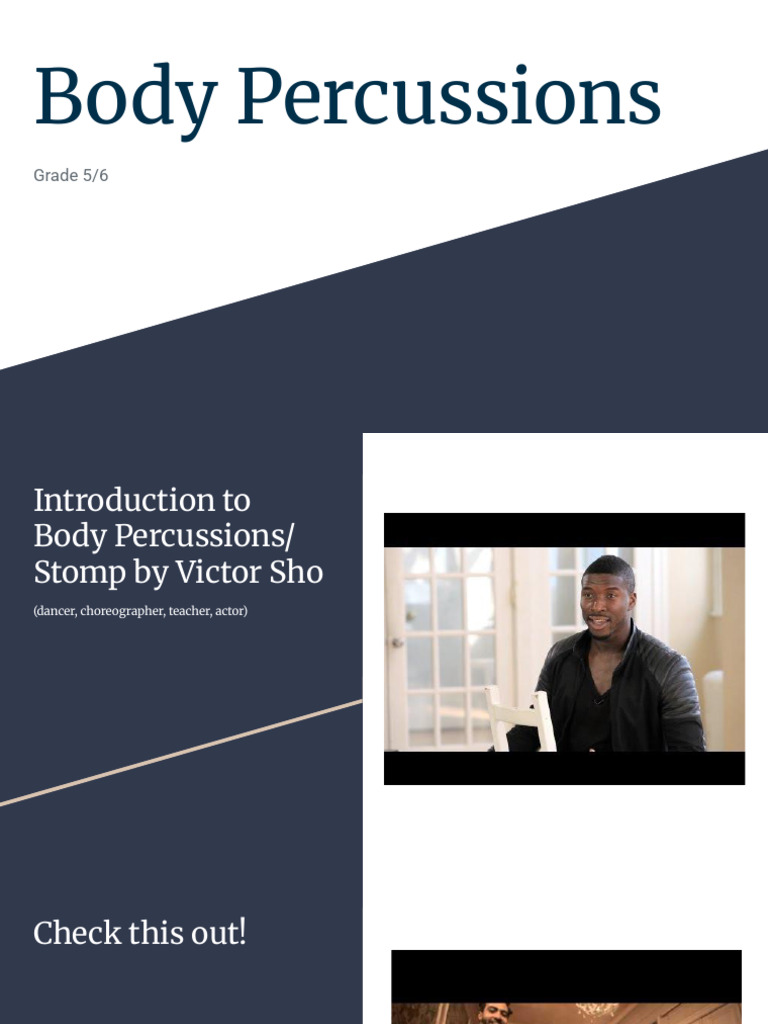 Stomp - Body Percussion Slideshow | PDF | Rhythm | Dances