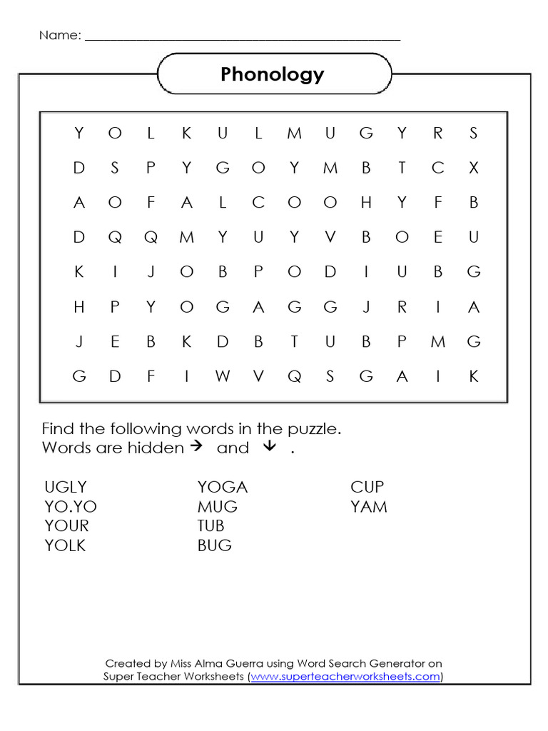 Super Teacher Worksheets Phonology | PDF | Word Puzzles | Puzzles