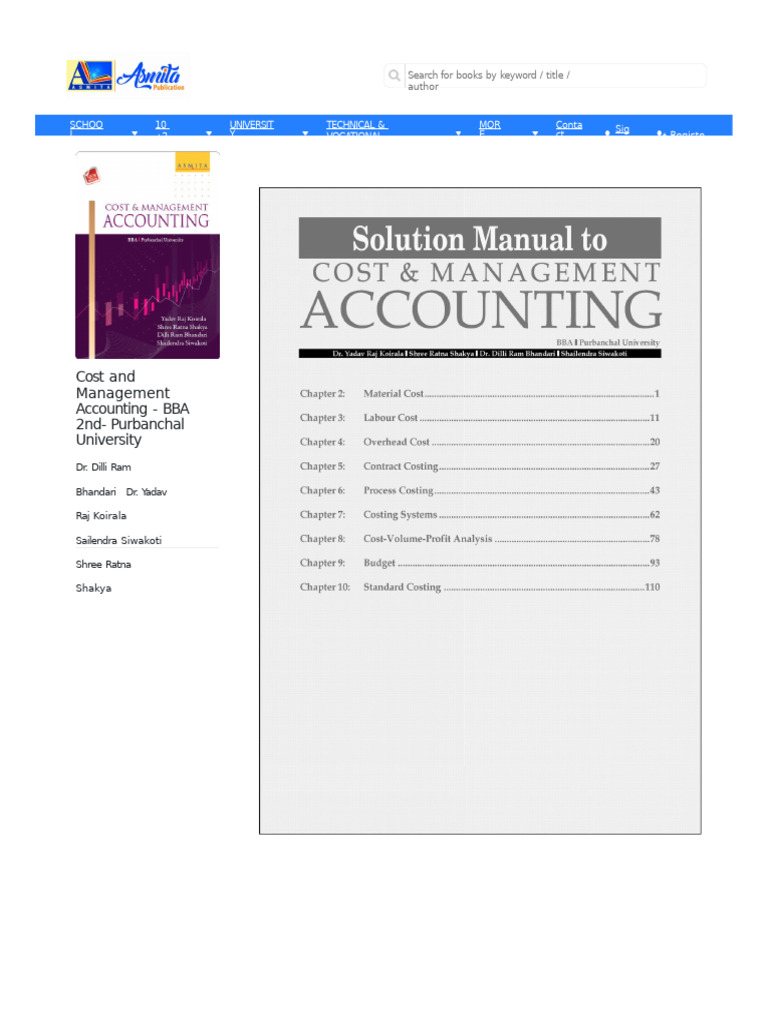 Asmitapublication Com QR Scan Cost and Management Accounting Bba 2nd Purbanchal University ...