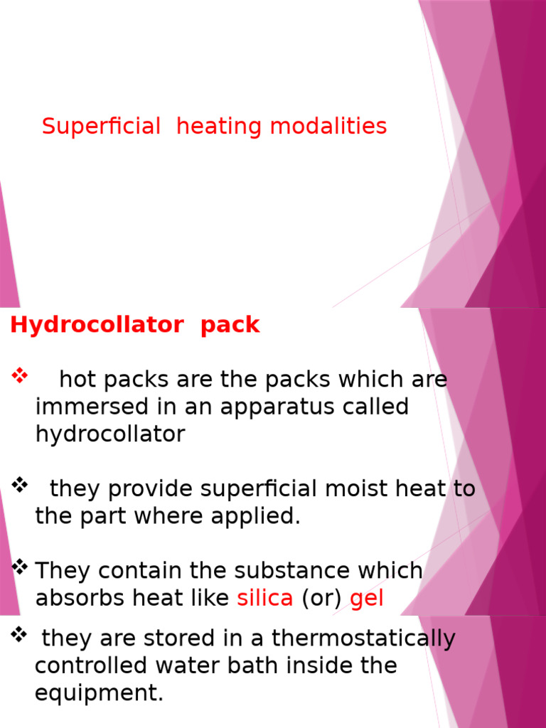 Superficial Heat Modalities | PDF | Arthritis | Wax