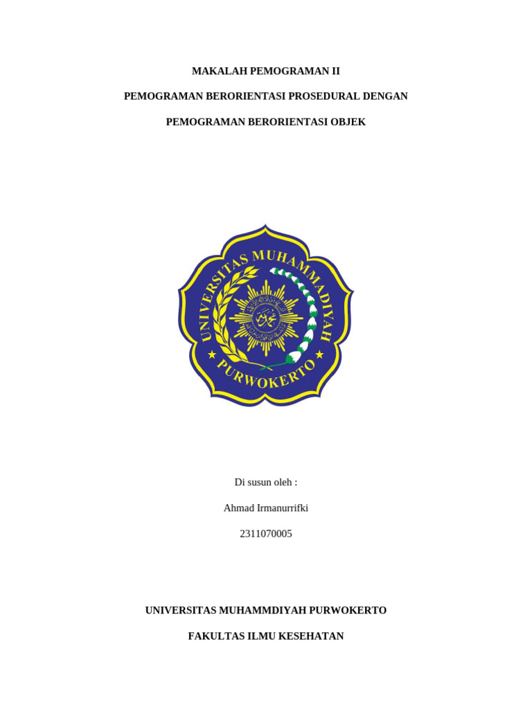 Perbedaan Pemograman Prosedur Dan Pemograman Algoritma | PDF