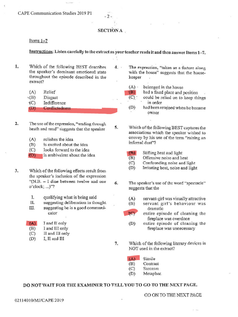 CommStudies 2019 P1 | PDF