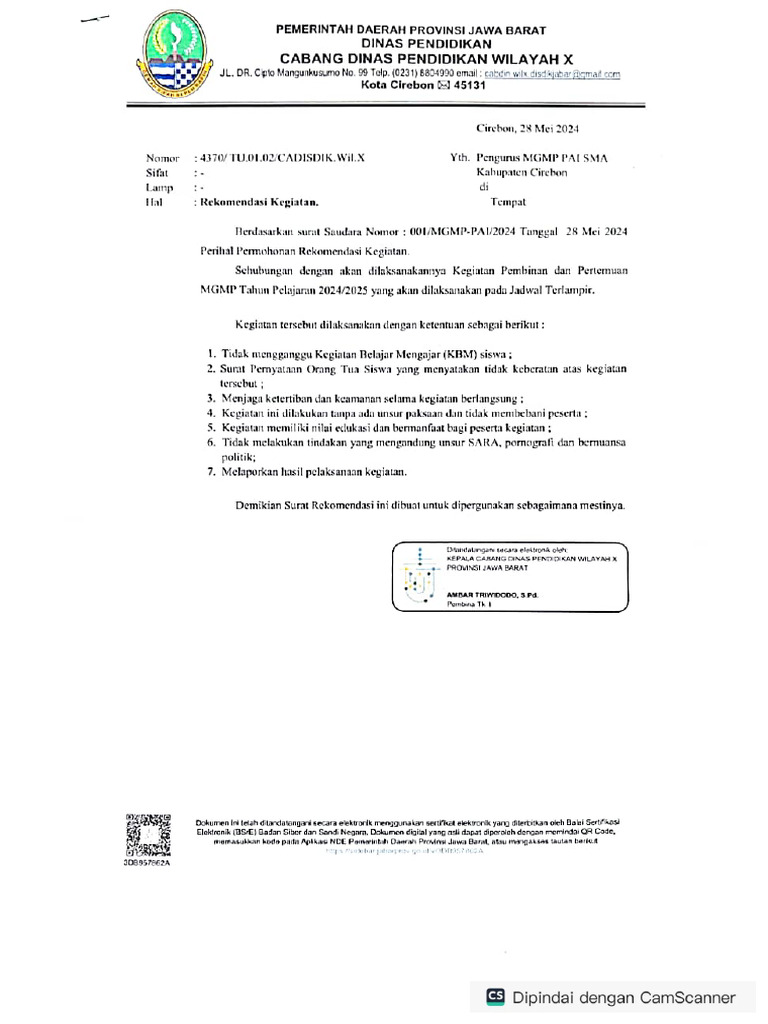 Und MGMP Rekomendasi KCD | PDF