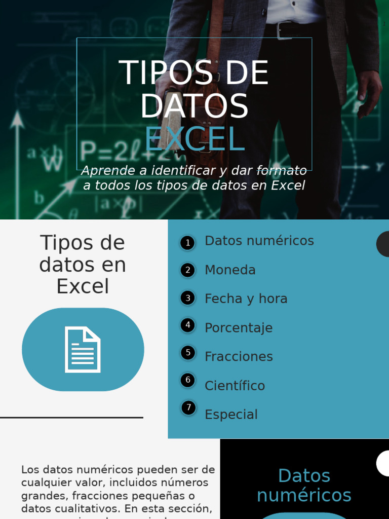 Tipos de Datos en Excel | PDF | Microsoft Excel | Tipo de datos