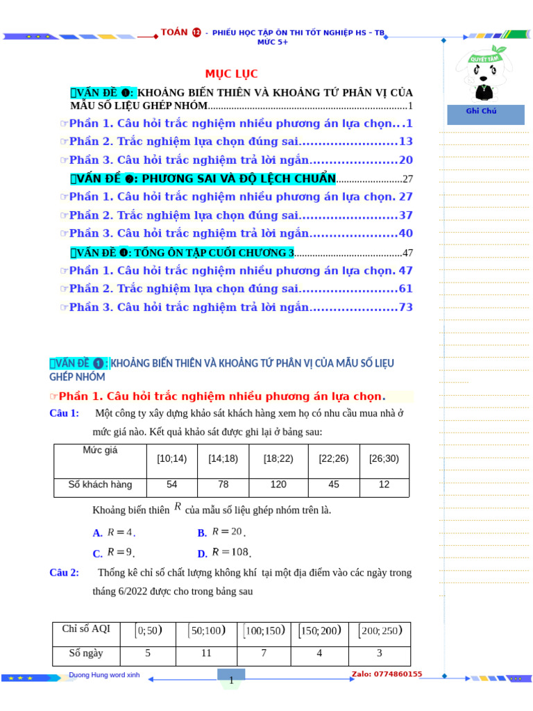 On Thi Tn Hs Tb Yeu-cd3-Thong Ke Ghep Nhom | PDF