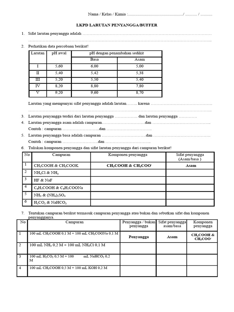 Latihan Soal Ke 4 Buffer | PDF