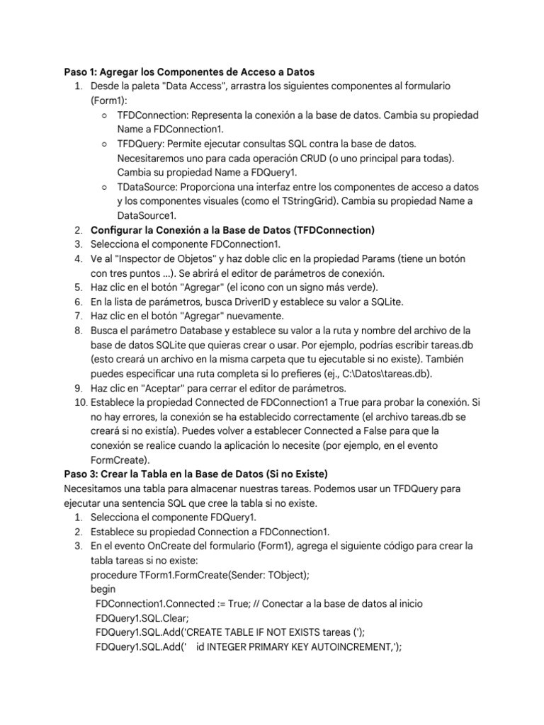 CRUD Con SQLite en RAD Studio | PDF | Mi sql | Computación en la nube