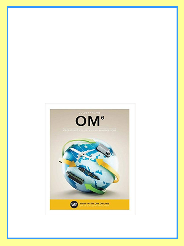 Solution Manual For OM 6th Edition Collier Evans 1305664795 ...